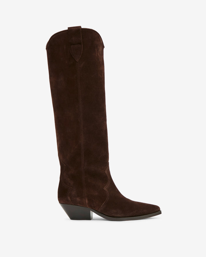 DENVEE BOOTS Woman Chocolate | ISABEL MARANT Official online store